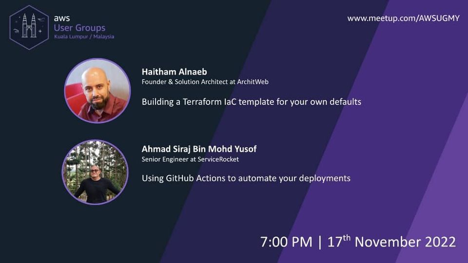 Kuala Lumpur AWS Meetup ( In person ) November 2022, Amazon Web ...