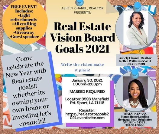 Real Estate Vision Board Goals 2021, 9596 Mansfield Rd, Shreveport, LA ...