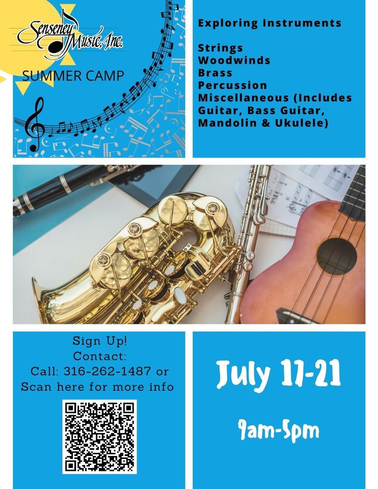 Exploring Instruments Camp, Senseney Music, Wichita, 17 July 2023