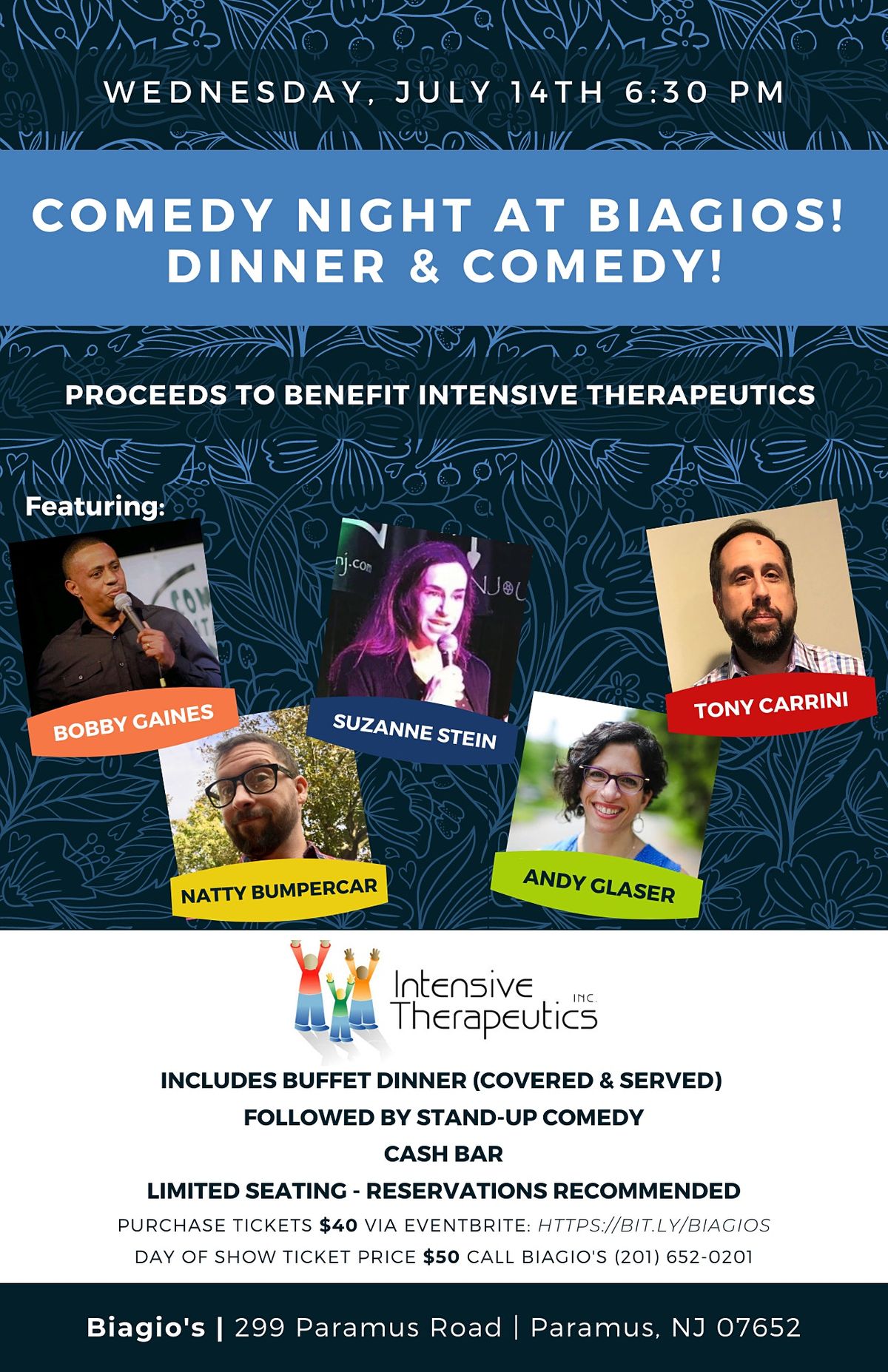 Comedy Night at Biagios - Dinner & Stand-Up Comedy!, Biagio’s ...