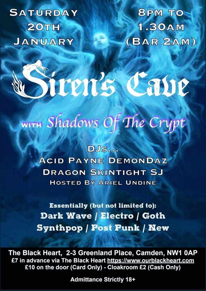 Sirens Cave vs Shadows of the Crypt, The Black Heart, London, 20 ...