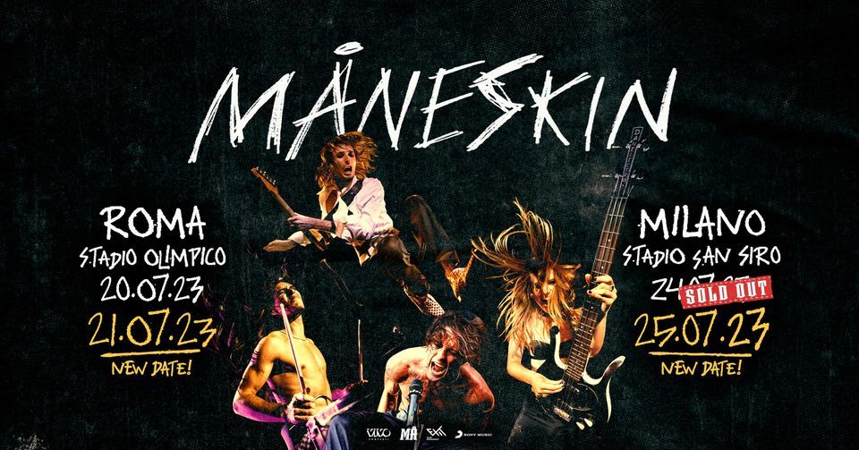 Bus per Maneskin at Stadio Olimpico (Roma), Stadio Olimpico, Roma, Rome ...