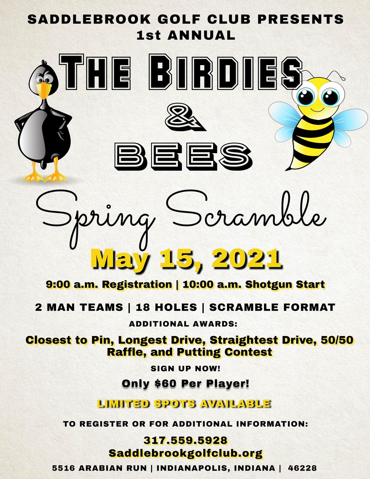 The Birdies & the Bees Golf Outing, 5516 Arabian Run, Indianapolis, 15 May 2021