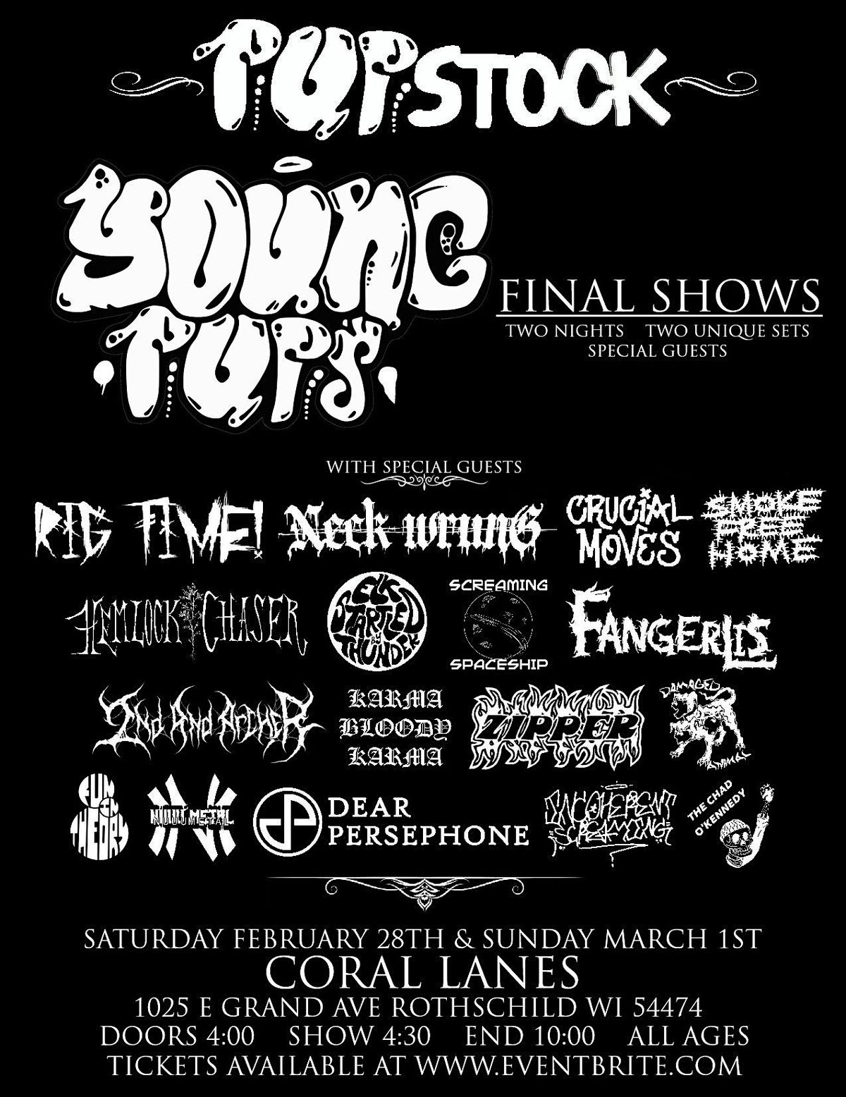 Pupstock: Young Pups Final Shows, Coral Lanes LLC, Rothschild, 28 ...