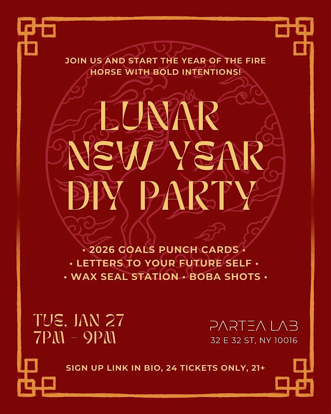 Lunar New Year DIY Craft Party, PARTEA LAB, New York, 22 February 2026