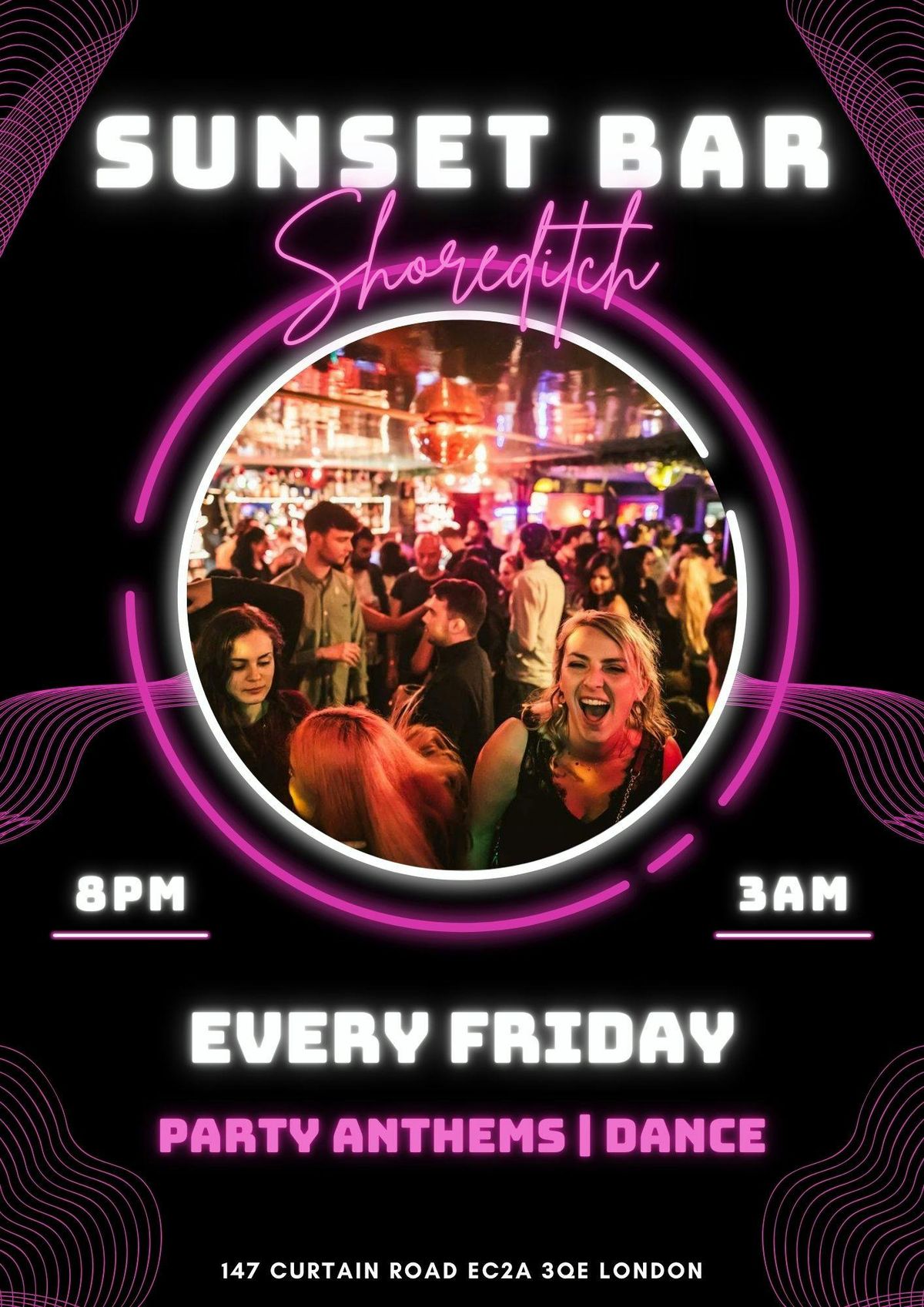 SUNSET BAR Every Friday // Sunset Bar Shoreditch // Commercial, Dance ...