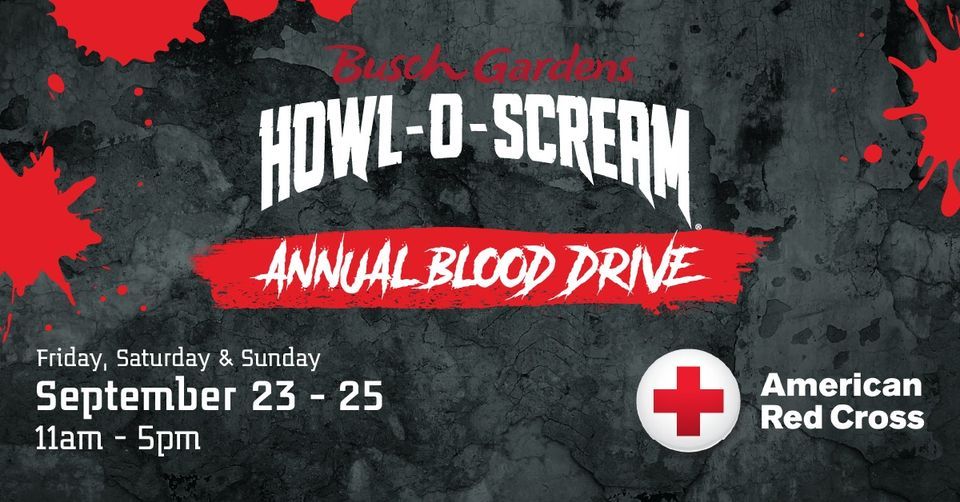 6th Annual Howl-O-Scream Blood Drive | Busch Gardens Williamsburg, Das ...