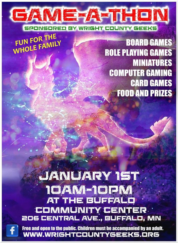 Game-A-Thon 2024, Buffalo Community Center, 1 January 2024