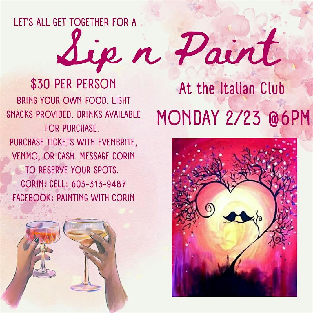 Paint Night at the Italian Club, Italian Club, Wood Street, Keene, NH ...