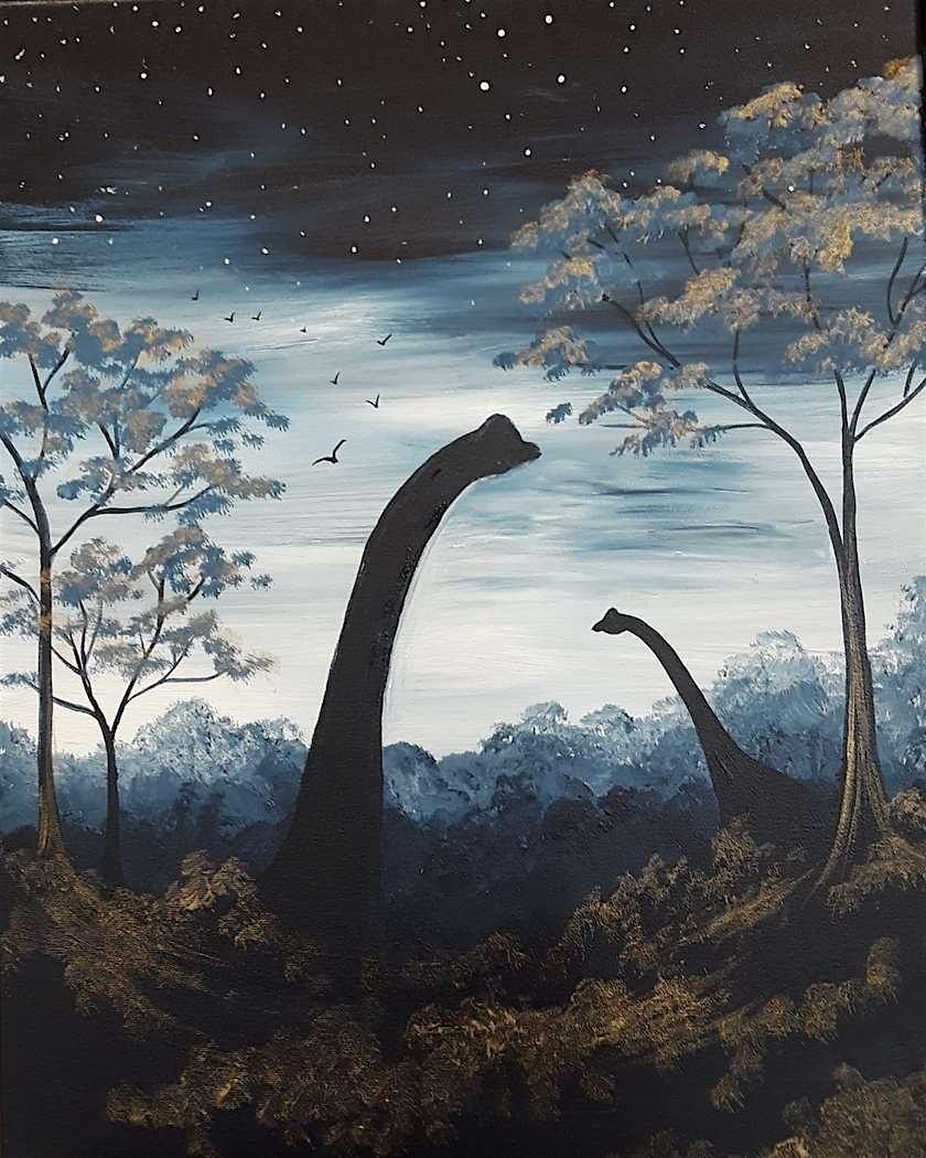 Stress-free Paint Event - Dinosaurs in the Mist - St. Charles, IL ...