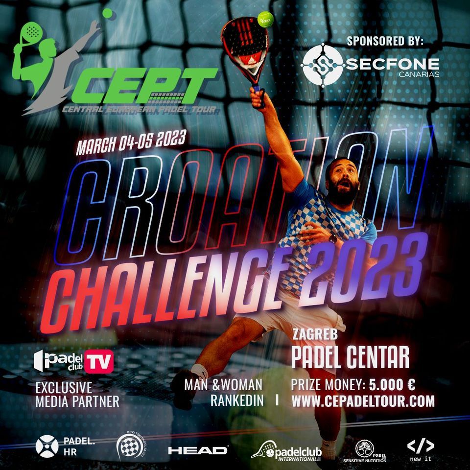 CEPT Croatian Challenge 2023, Padel Centar / Zagreb, 3 March to 5 March