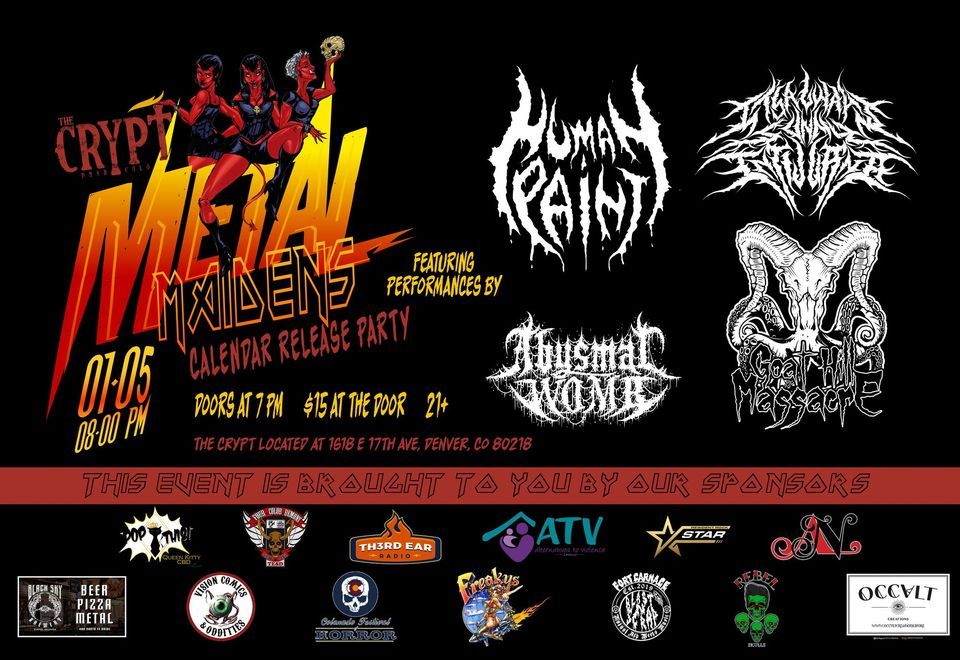 Metal Maidens 2024 Calendar Release Party at the Crypt, 1618 E 17th Ave ...