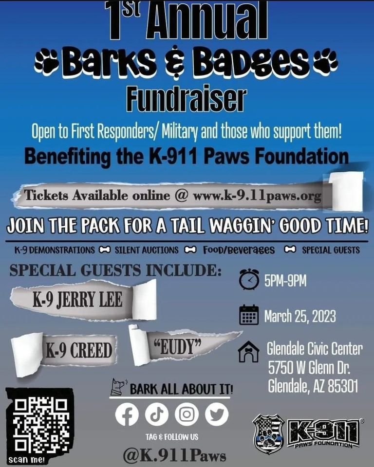 1st Annual Barks and Badges Fundraiser, Glendale Civic Center, 25 March 2023
