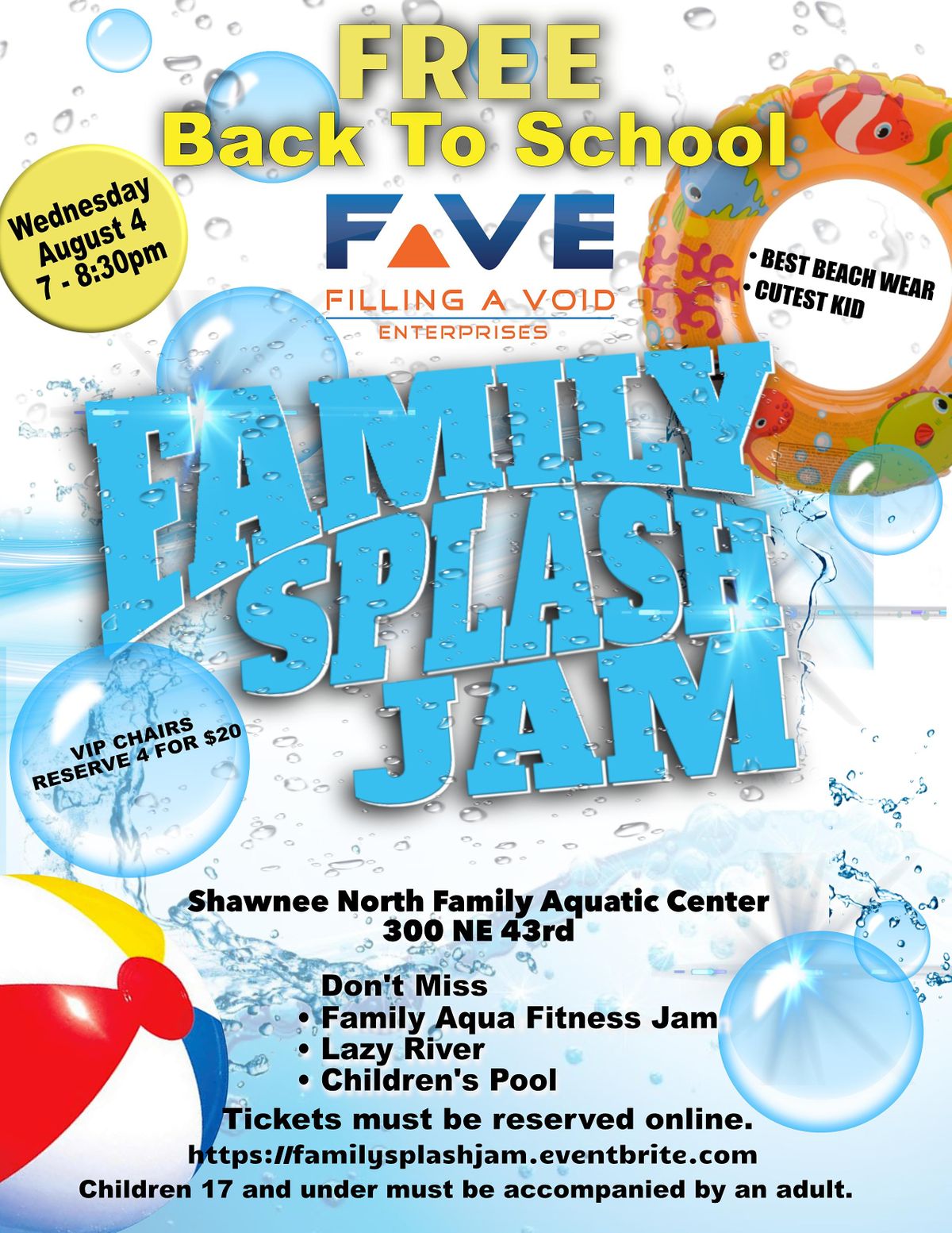 FAMILY SPLASH JAM (FREE EVENT), Shawnee North Family Aquatic Center ...