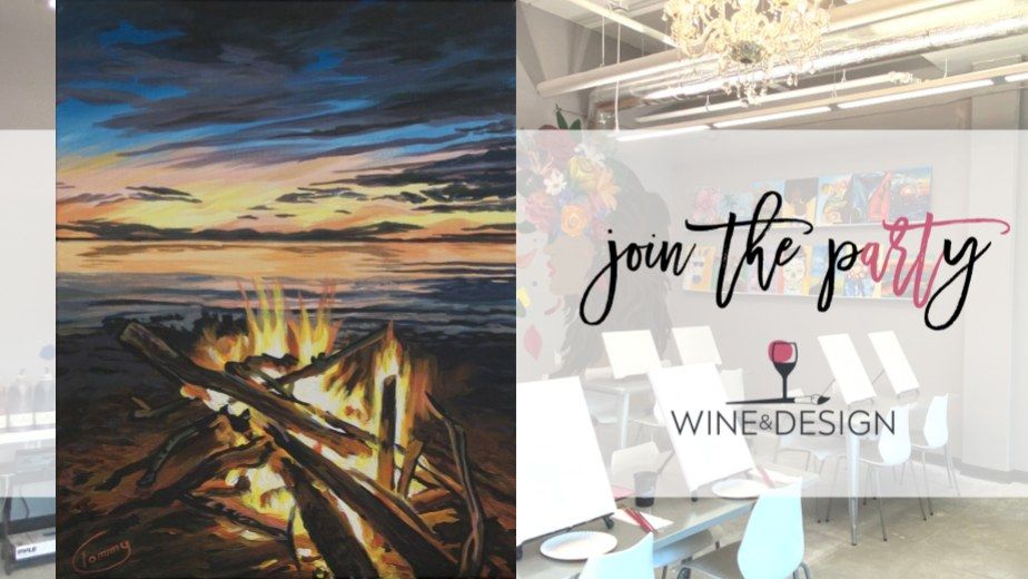 Beach Bonfire: In Studio, Wine & Design (Madison, WI), 3 August 2022