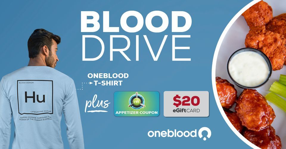 OneBlood Blood Drive at Island Wing Company, Island Wing Company Grill ...