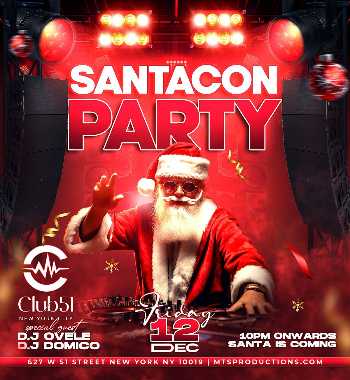 SantaCon After Dark: Club 51 NYC Santa Party | December 12th, Club 51 ...