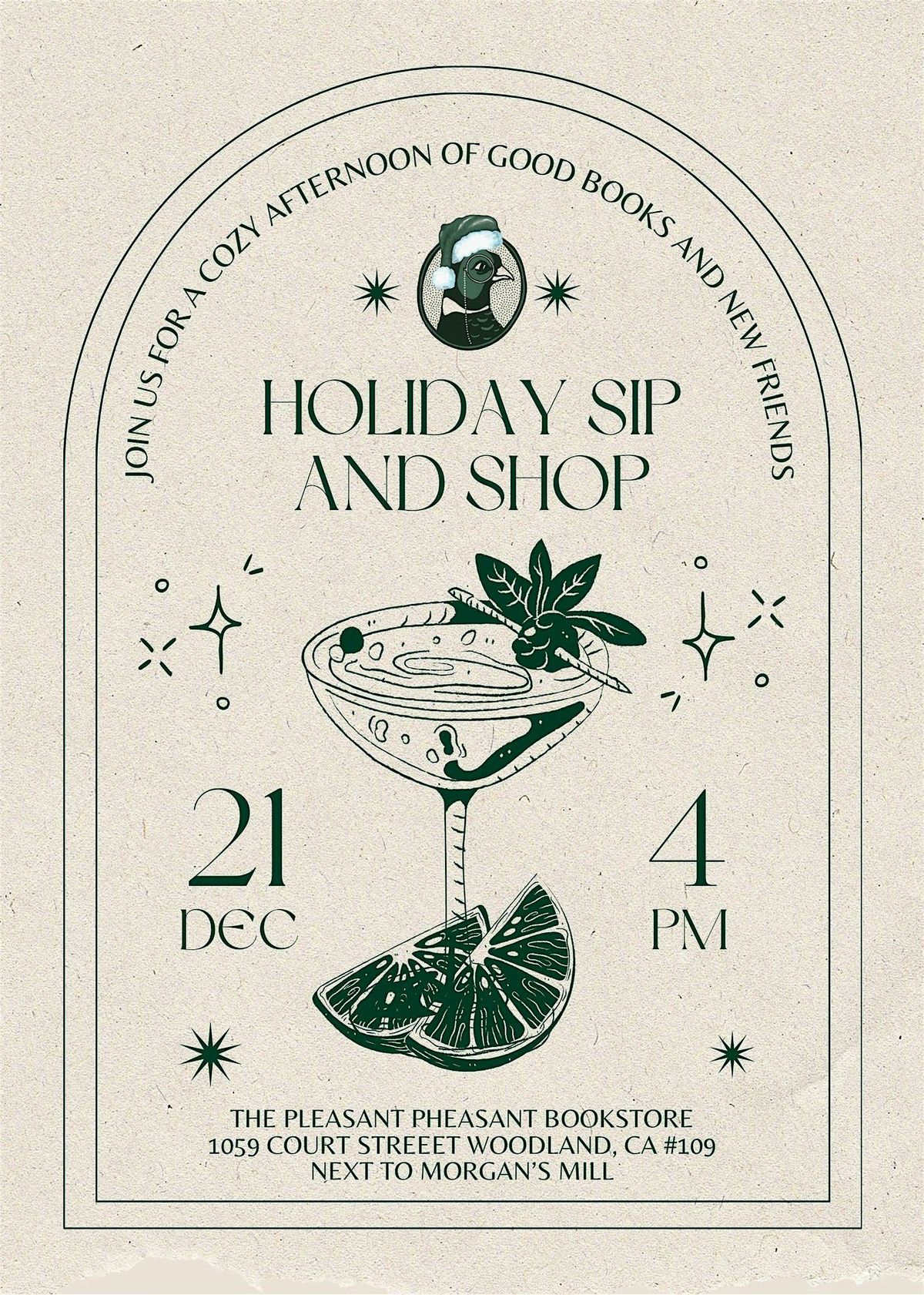 Pleasant Pheasant Sip and Shop, The Pleasant Pheasant Bookstore ...