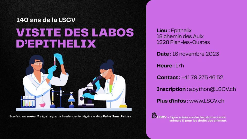 Visite des labos dEpithelix, Plan-les-Ouates, Nyon, 16 November 2023