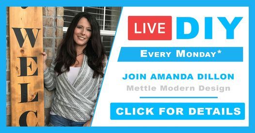 LIVE DIY with Amanda Dillon, Facebook LIVE, Barton Creek, 10 May 2021