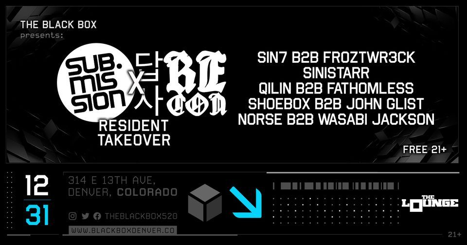 Sub.mission x Recon DNB Resident Takeover (Free 21+), The Black Box ...