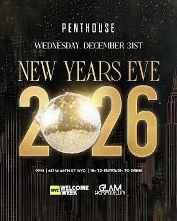 Blue Glove Presents: NEW YEARS EVE 2026 @ PENTHOUSE | 18+ Party(1,000 ...