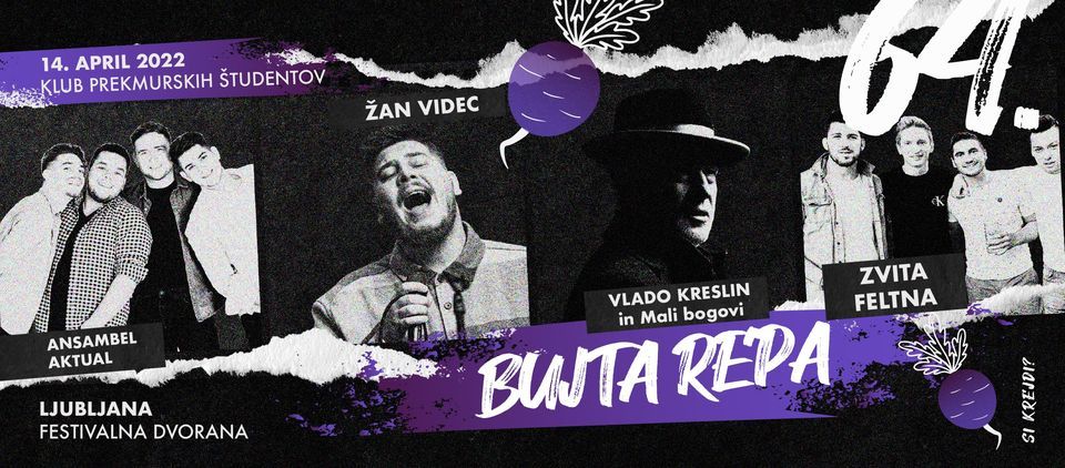 64. Bujta repa, Festivalna dvorana Ljubljana, 14 April 2022