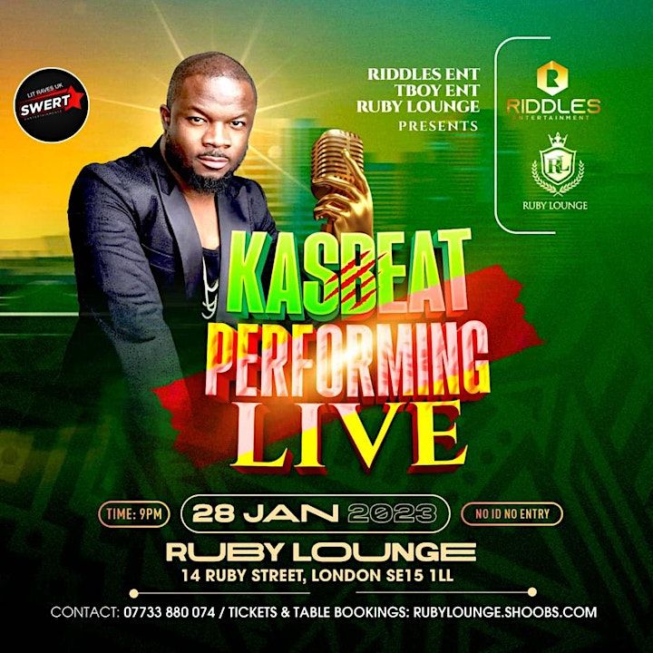 KAS BEAT MR FI MI LE LIVE AT RUBY LOUNGE, RUBY LOUNGE, London, 28 January to 29 January