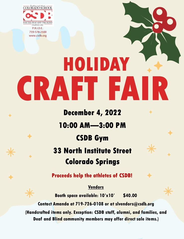 CSDB Holiday Crafts Fair, Colorado School for the Deaf and the Blind, Colorado Springs, 4 ...