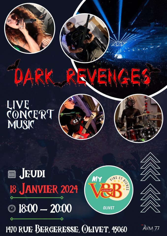 Dark Revenges Live à Olivet, V and B Olivet, 18 January 2024