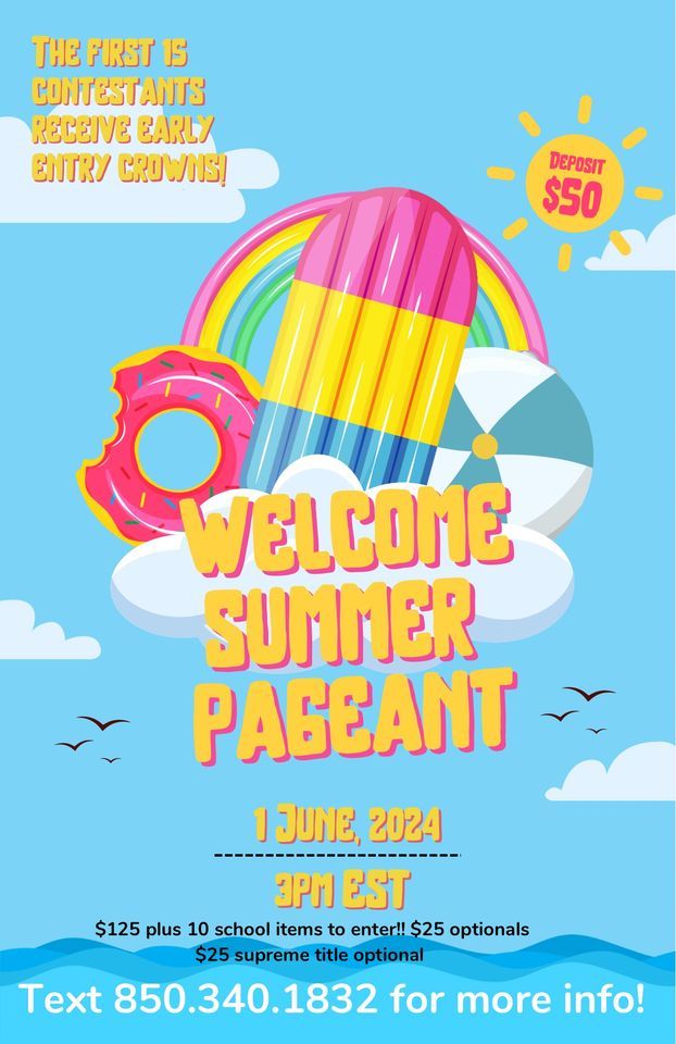 Welcome Summer Pageant 2024 , Port St. Joe Junior Senior High, Port ...