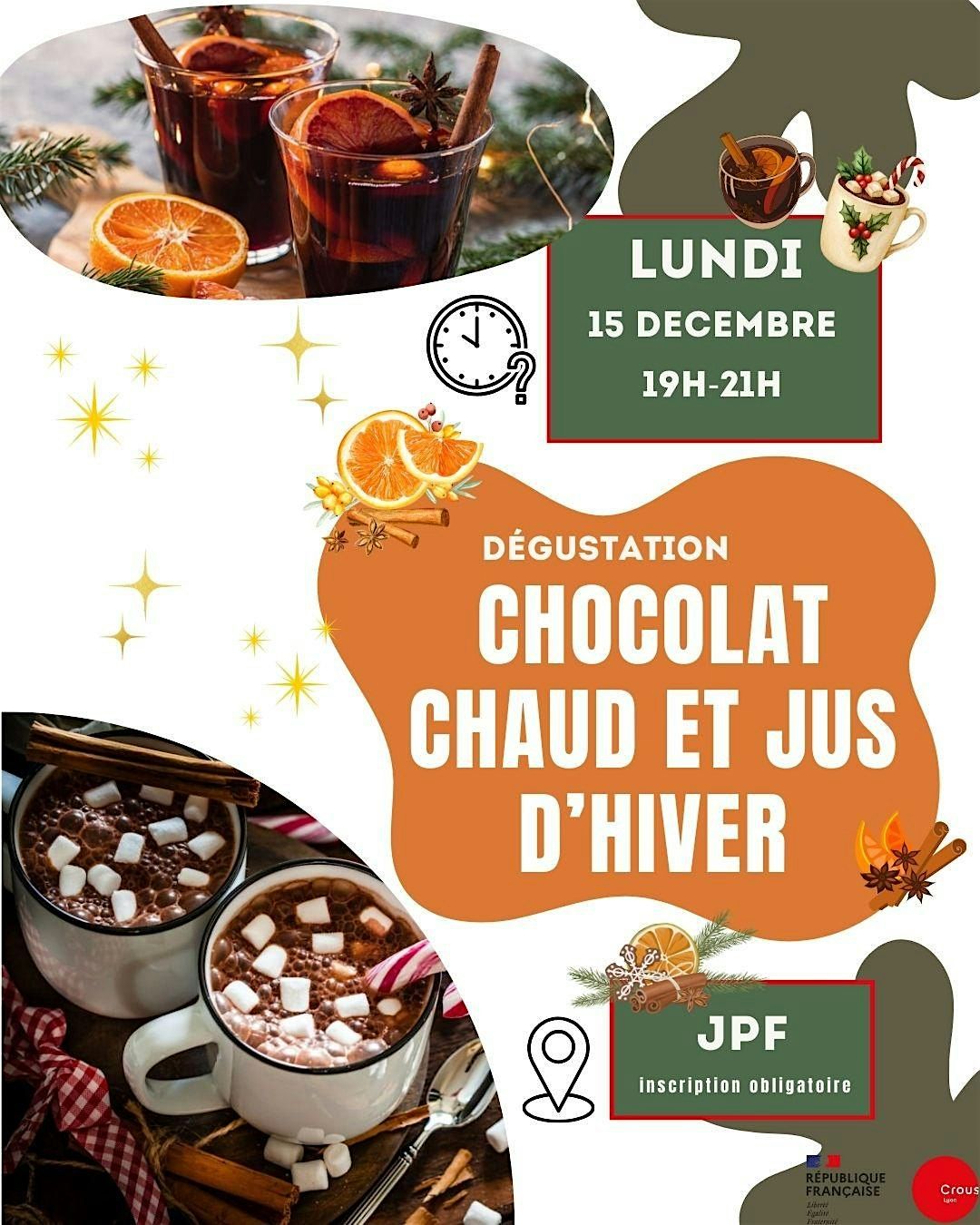Chocolat chaud et jus dhiver, Résidence Universitaire André Allix, Lyon ...