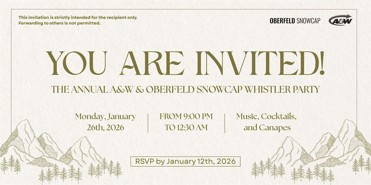 The Annual A&W & Oberfeld Snowcap Whistler Party, Merlin's Bar & Grill ...
