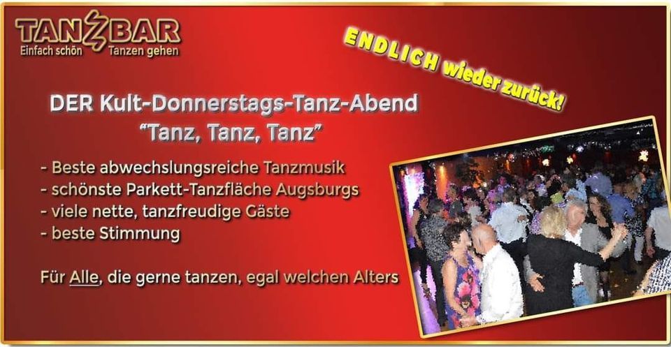 "Tanz, Tanz, Tanz" DER Donnerstags-Kult-Tanzabend @Tanzbar, Tanzbar, Augsburg, 22 December to 23 ...
