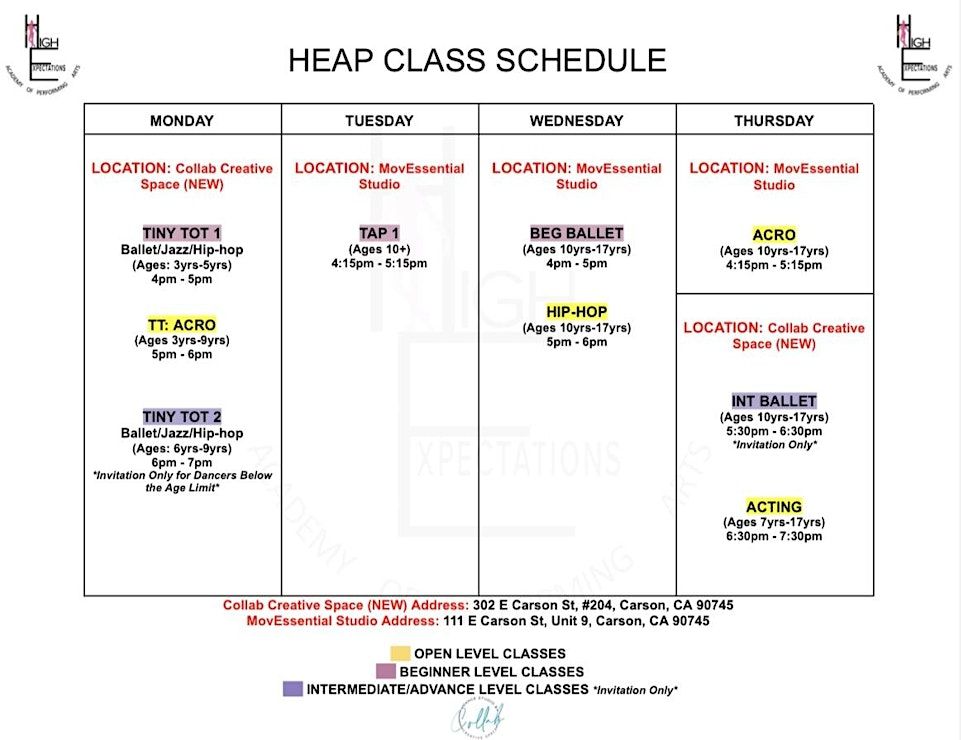 *Monday 3/23* Tiny Tot Dance Classes at Collab!, 302 E Carson St #204 ...