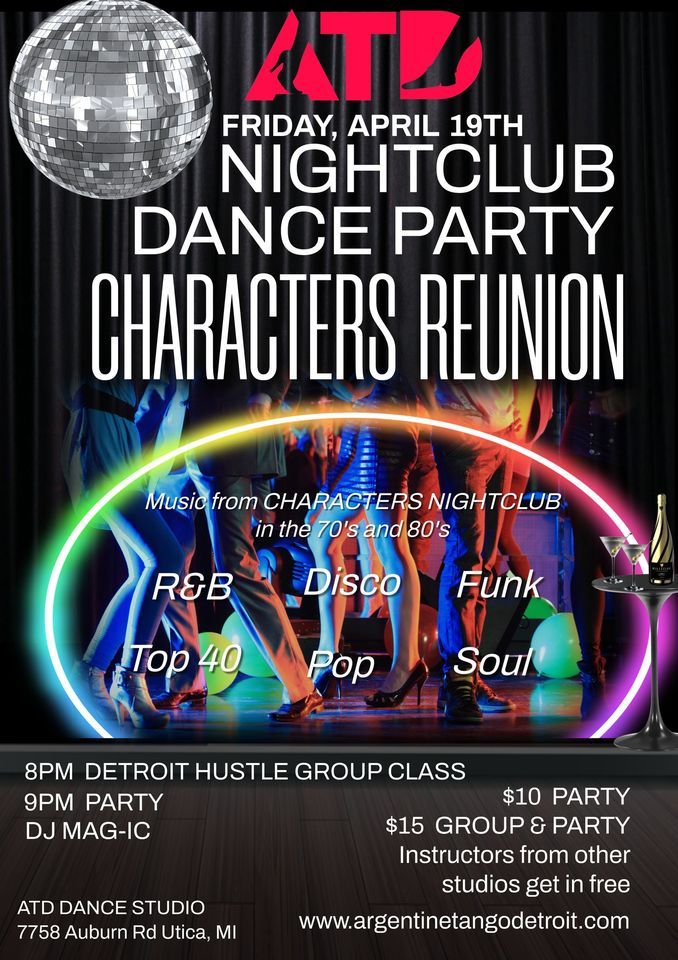 NightClub Dance Party Characters Reunion-Disco, Funk, R&B, Pop, Soul ...
