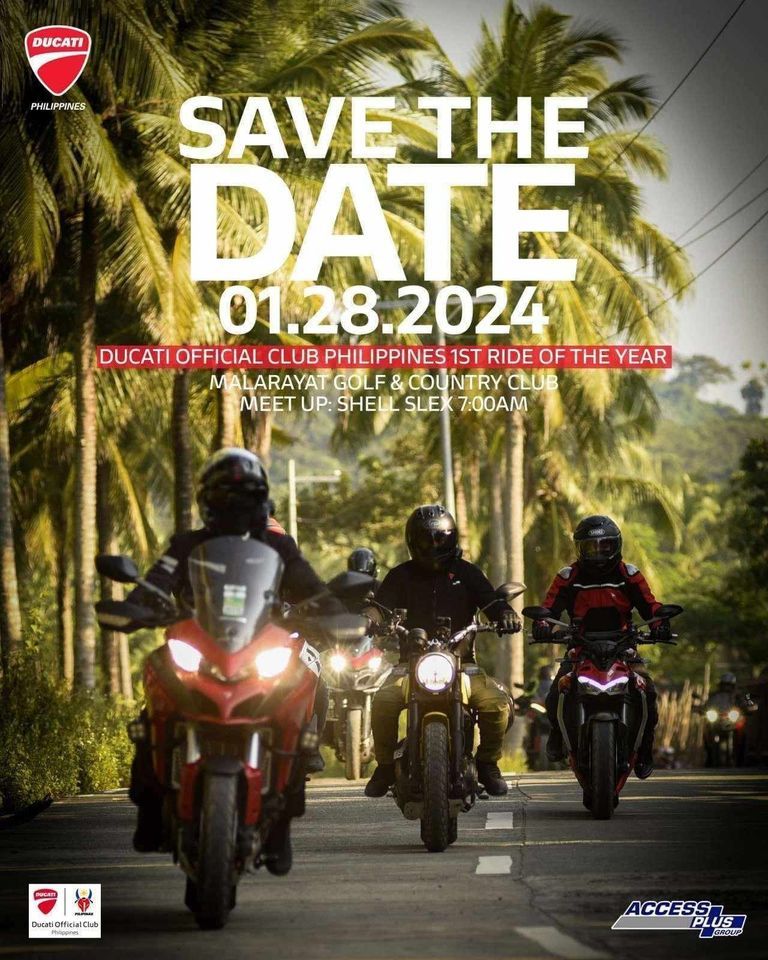 1st Ducati Official Ride 2024Jan 28, 2024Malarayat Golf and Country ...