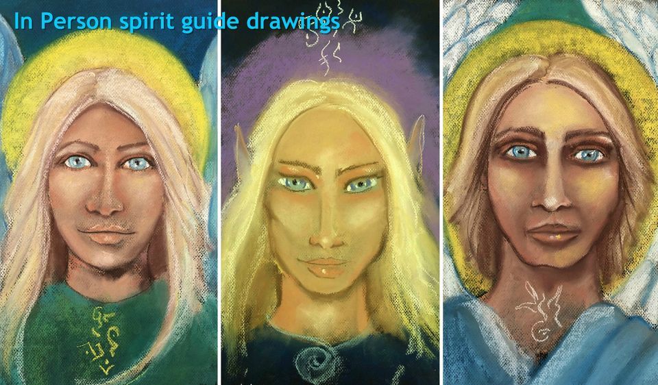 Spirit Guide Drawing by Rachel, Soul Spectrum, North Lakes, 14 October 2023