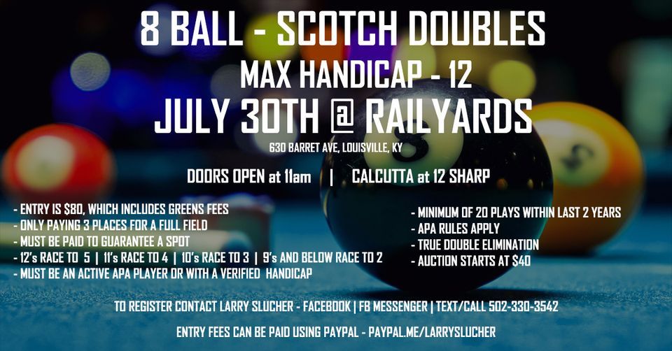 8 BALL SCOTCH DOUBLES, Railyard Billiards & Sports Pub, Louisville, 30 ...