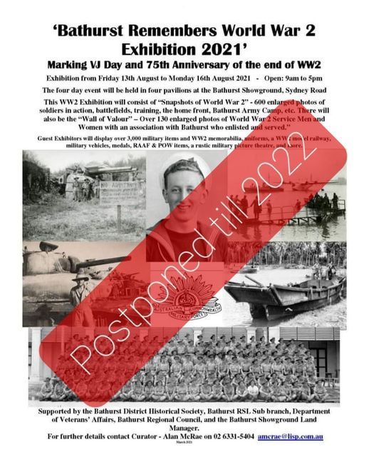 Bathurst Remembers WW2 Exhibition, Bathurst Showground, 3 December 2021