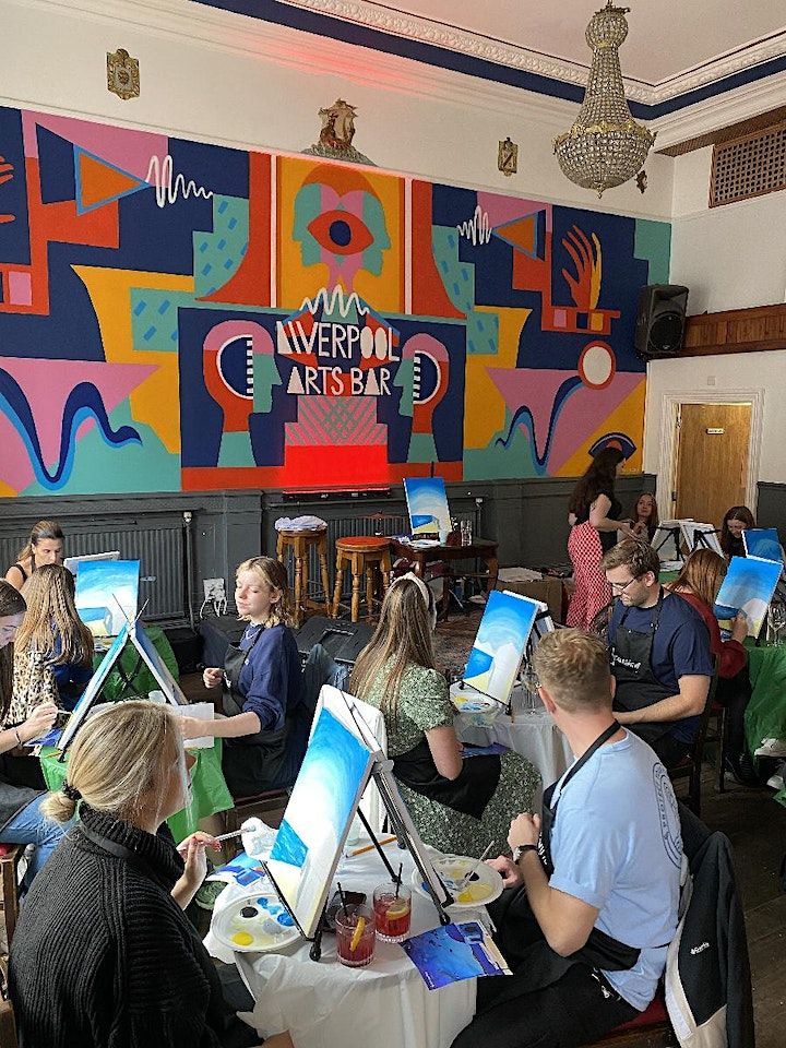 Paint and Sip - Santorini View | Liverpool Arts Bar, Liverpool Arts Bar ...