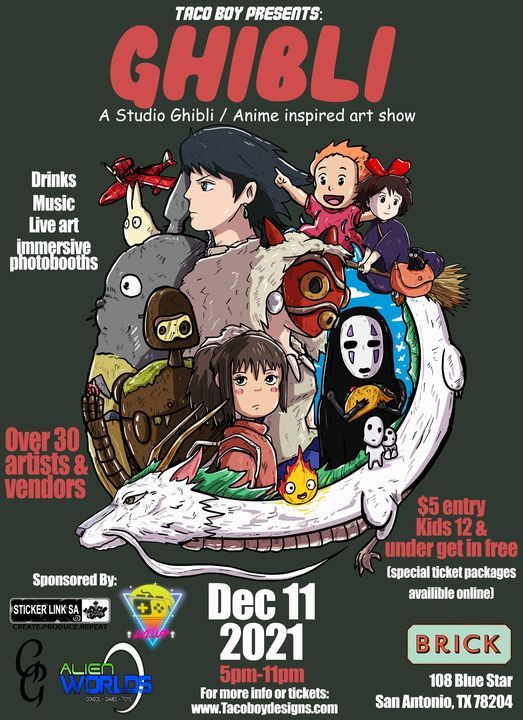 Ghibli ( A Studio Ghibli/Anime inspired art show), Brick at Blue Star ...