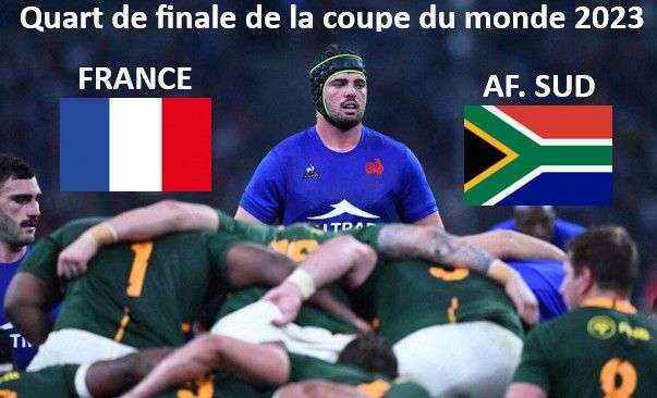Quart de finale de la coupe du monde de rugby : FRANCE - AFRIQUE du SUD, Lodeva, Narbonne, 15 ...