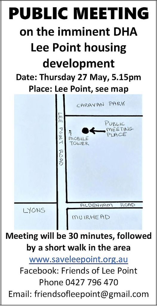 Save Lee Point Public Meeting, Afficher la carte, Katherine East, 27 ...