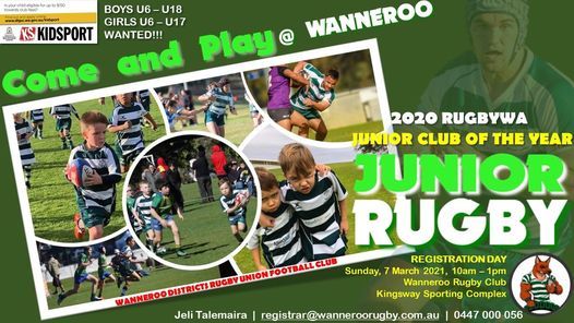 Junior Registration Information Day, Wanneroo District Rugby Union Club ...