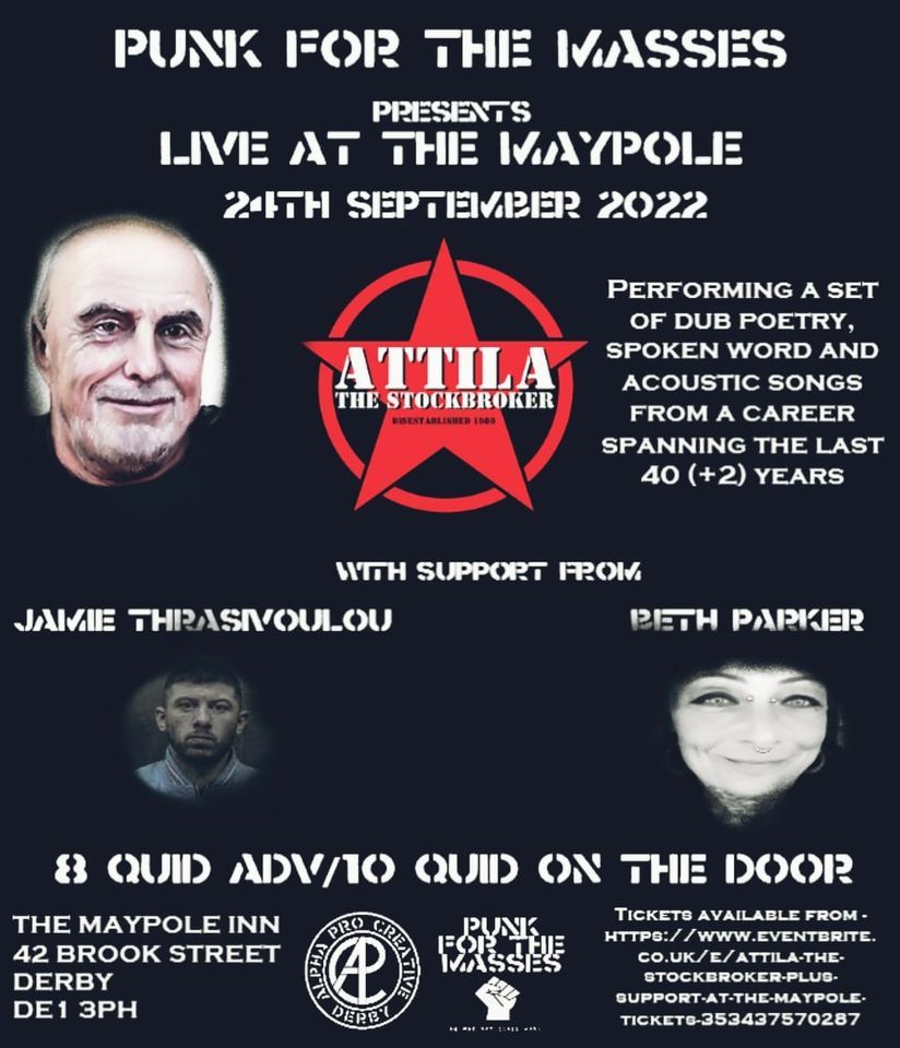 Attila the Stockbroker plus support at the Maypole, The Maypole Café ...
