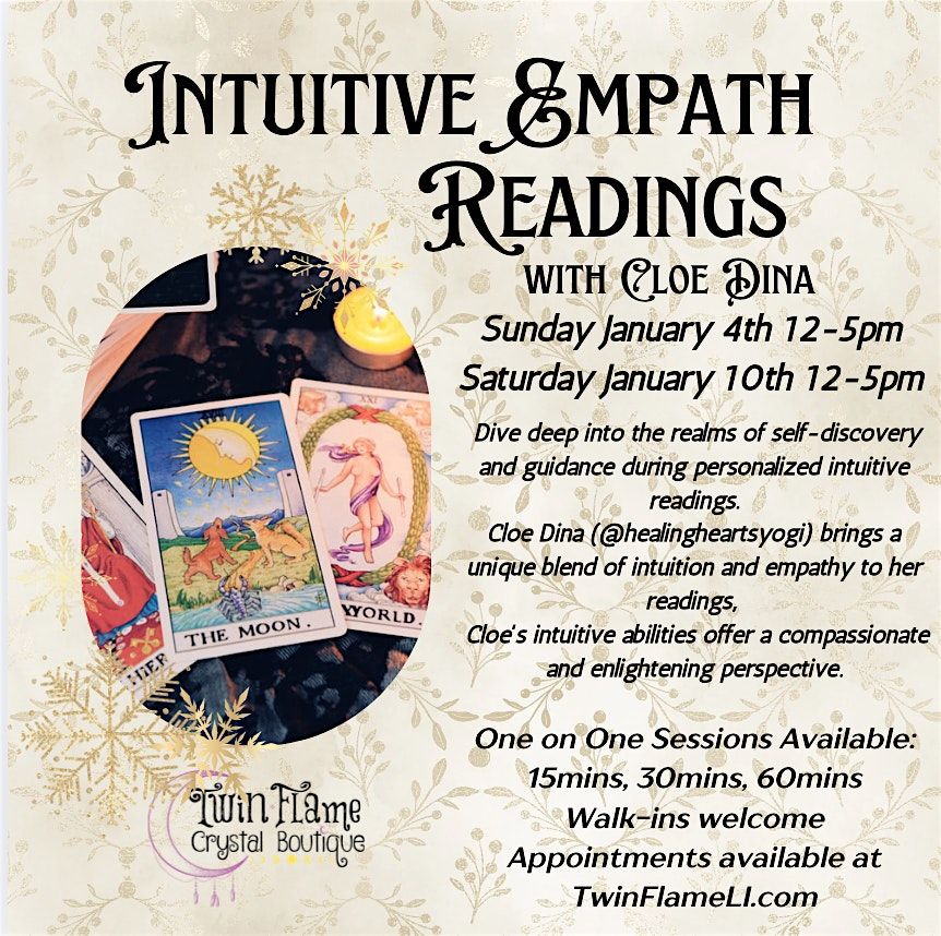 Intuitive Empath Readings with Cloe Dina, Twin Flame, Bethpage, 4 ...