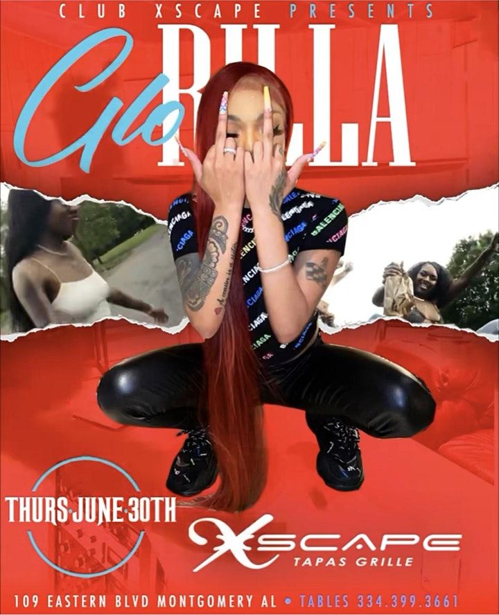 GLORILLA FNF MONTGOMERY, XSCAPE TAPAS GRILLE, Montgomery, 30 June to 1 July
