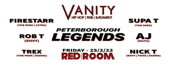 Vanity - Peterborough Legends, Embassy / Flares / Red Room ...