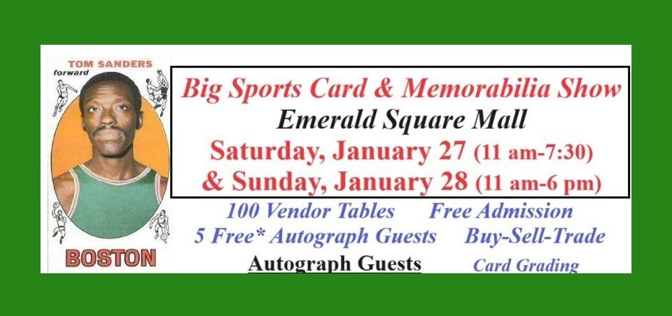 Sports Card And Memorabilia Show Hosted By Cardboard Promotions 999 S Washington St North
